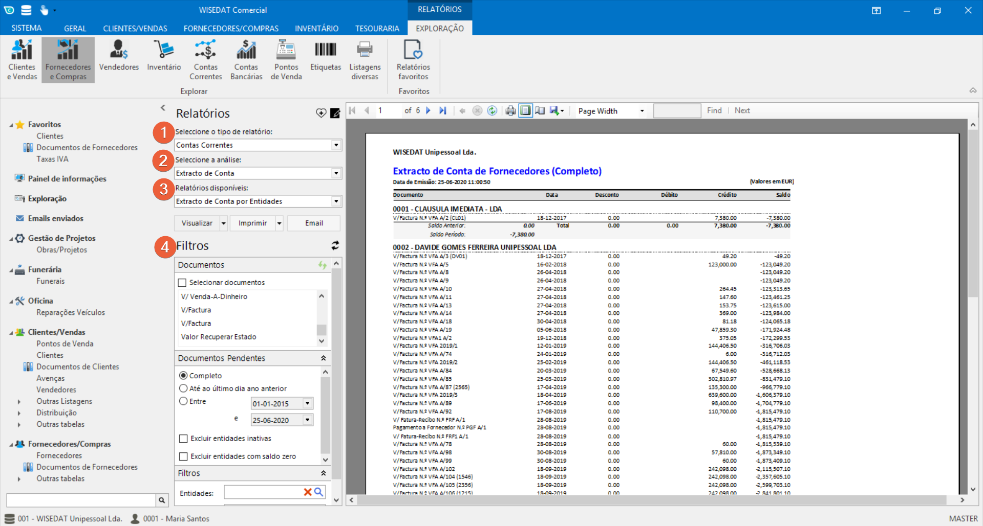 Como consultar o Extrato de Conta de Fornecedores? - WISEDAT,